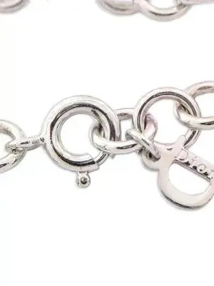 Dior Crystal Heart Padlock And Key Necklace