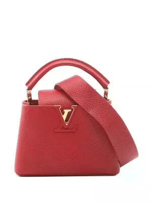 LOUIS VUITTON Capucines Mini Tote Bag - Red