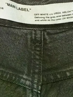 Off-White Faded Raw-cut Jeans