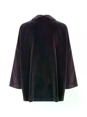 DANIELA GREGIS Velvet-effect Notch-lapel Oversized Jacket