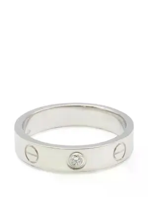 Cartier 2010s Love Diamond Ring - Silver