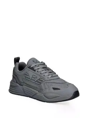 EA7 Logo-patch Panelled Sneakers - Grey