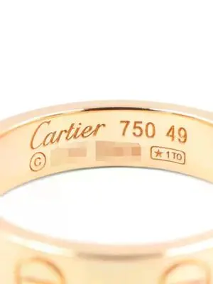 Cartier 18k Rose Gold Mini Love Diamond Ring - Pink