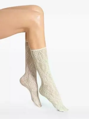 Wolford Infinite Rose Net Socks
