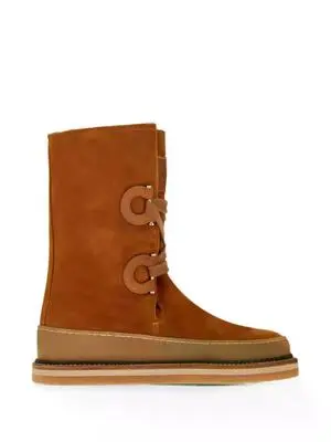 FERRAGAMO Gancini Lace-up Boots