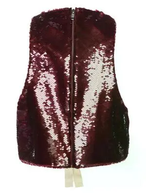 GANNI Sequinned Sleeveless Top