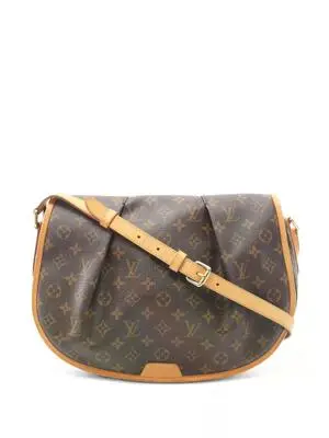 LOUIS VUITTON 2011 Mm Menilmontant Monogram Shoulder Bag - Brown