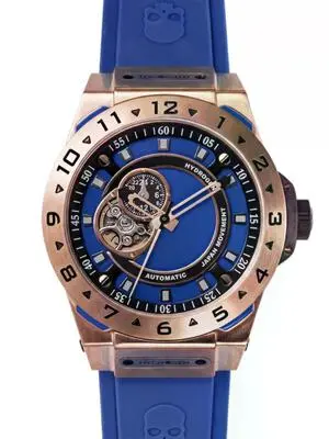 HYDROGEN Vento 44mm Skeleton Dial Watch - Blue
