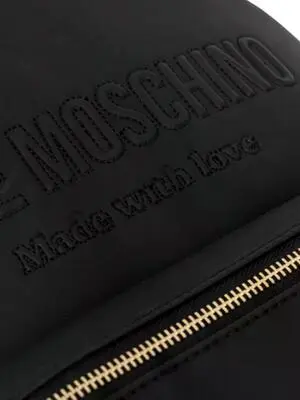 Moschino Logo-embossed Front-zip Backpack