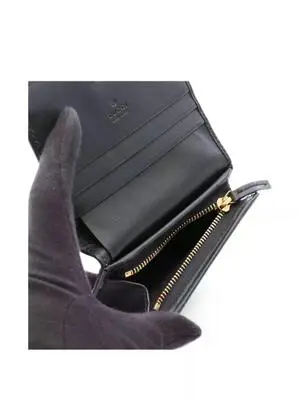 Gucci 2010s Gg Supreme Bee Bi-fold Wallet