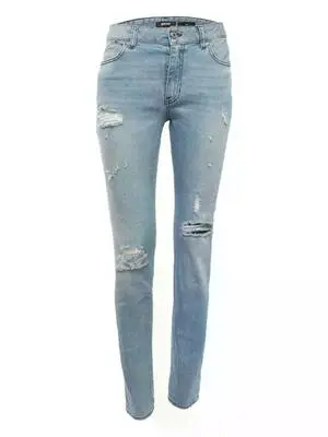 Just Cavalli Distressed Five-pocket Jeans - Blue
