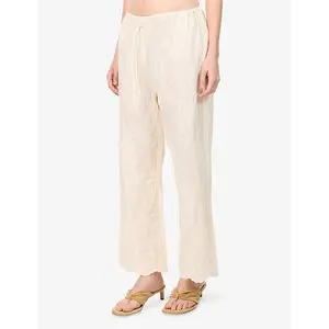 Dissh Cordelia Embroidered Cotton Cropped Trousers