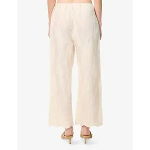 Dissh Cordelia Embroidered Cotton Cropped Trousers