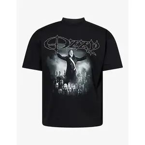 OZZY OSBOURNE Gas Mask Logo Cotton-blend T-shirt