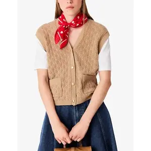 Maje Two-in-one Wool And Cashmere Cardigan