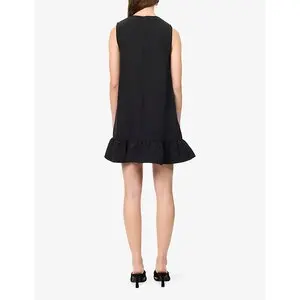 SISTER JANE Star-embroidered Woven Mini Dress