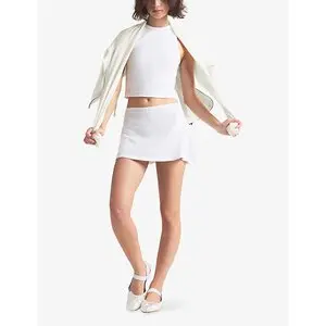 SKIMS Drop Needle Pointelle Cotton-jersey Mini Skirt