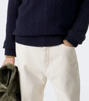 Polo Ralph Lauren Cable-knit Wool And Cashmere Polo Sweater