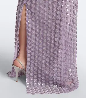 THE NEW ARRIVALS ILKYAZ OZEL Sequined Tulle Gown
