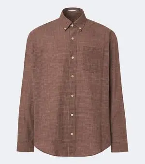 THE ROW Pompeo Checked Cotton Flannel Shirt - Brown