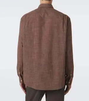 THE ROW Pompeo Checked Cotton Flannel Shirt