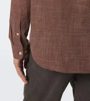 THE ROW Pompeo Checked Cotton Flannel Shirt