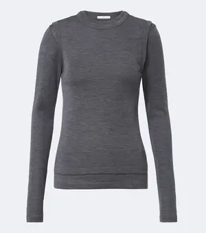RÓHE Layered Wool Sweater - Grey