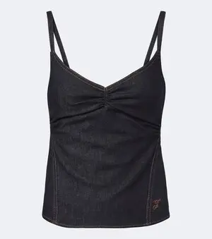 Jacquemus Pina De-nimes Gathered Denim Top