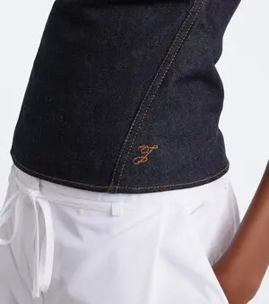 Jacquemus Pina De-nimes Gathered Denim Top