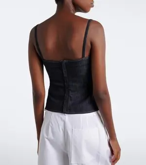Jacquemus Pina De-nimes Gathered Denim Top