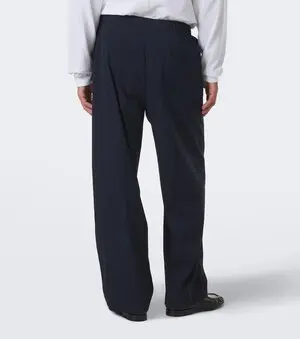 THE ROW Pascale Cotton-blend Poplin Straight Leg Trousers