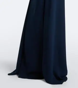 Oscar De La Renta Embellished Silk-blend Georgette Gown