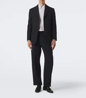 THE ROW Tavel Pleated Wool And Cashmere Straight Pants