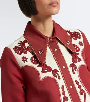 ALEMAIS Duke Embroide Wool-blend Shirt