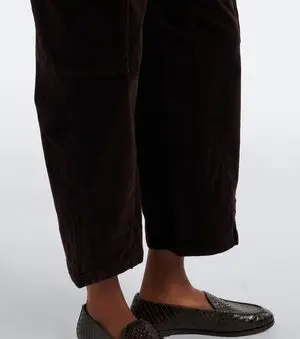 Citizens Of Humanity Thassos Cotton Corduroy Wide-leg Cargo Trousers - Brown