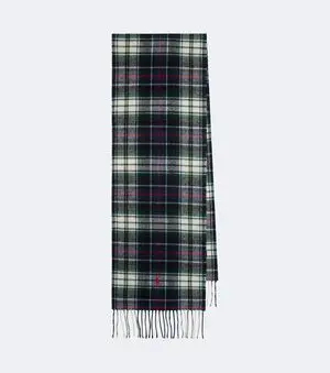 Polo Ralph Lauren Checked Fringed Wool Scarf - Multicoloured