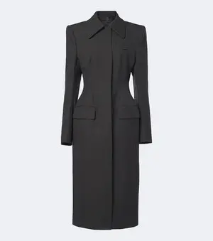 MUGLER Wool Coat - Grey