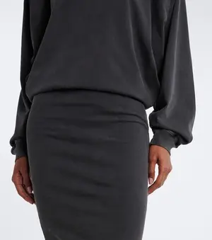 MUGLER Cotton Jersey Sweatshirt Dress