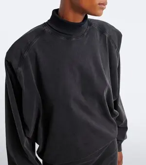 MUGLER Cotton Jersey Sweatshirt Dress