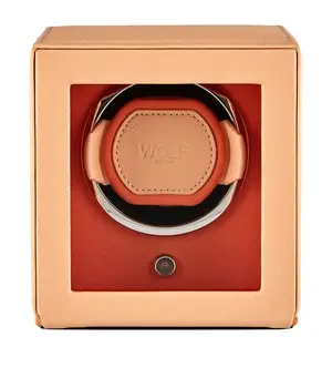 Wolf Cub Watch Winder With Cover - Orange