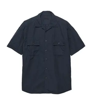 Prada Cotton-blend Short-sleeve Shirt - Blue