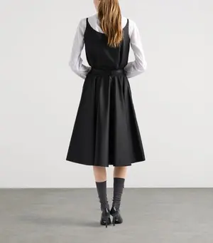Prada Re-nylon Belted Zip-front Midi Skirt
