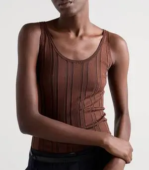 Prada Cotton Ribbed Vest Top