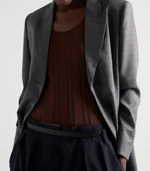 Prada Cotton Ribbed Vest Top