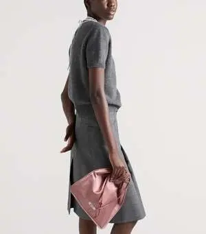 Prada Wool Rush Pleated Midi Skirt
