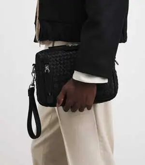 Officine Creative Leather Woven Armor Pouch