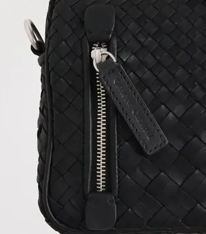 Officine Creative Leather Woven Armor Pouch