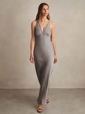 REISS Tie Back Slip Dress