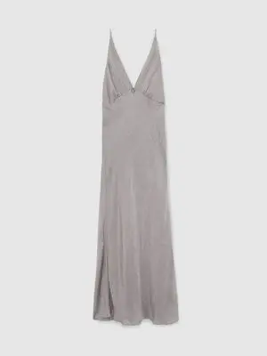 REISS Tie Back Slip Dress