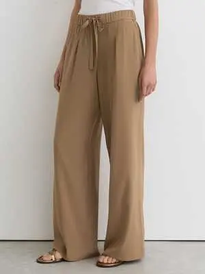 REISS Matte-silk Wide-leg Trousers